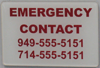 Marine Safety Graphics: Emergency Contact Placards
