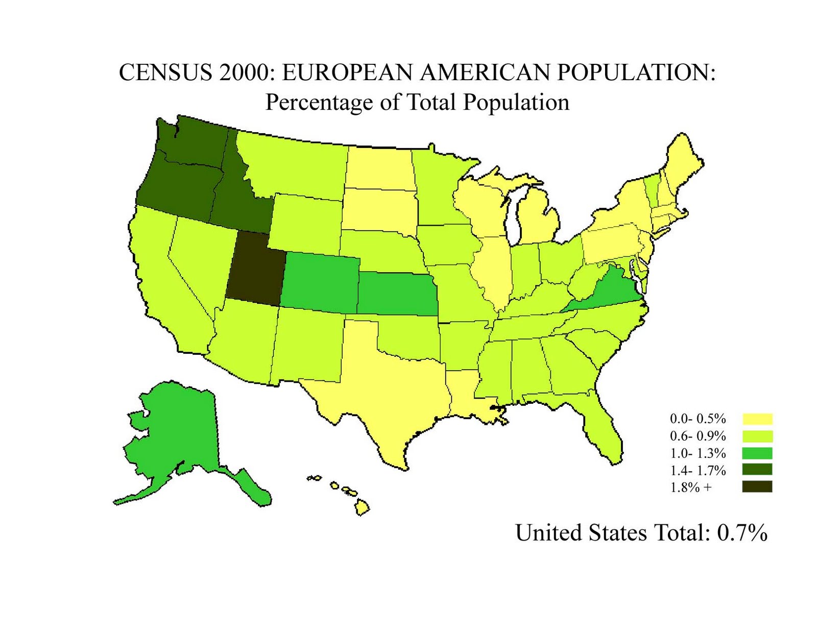 euro americans: Where European Americans live