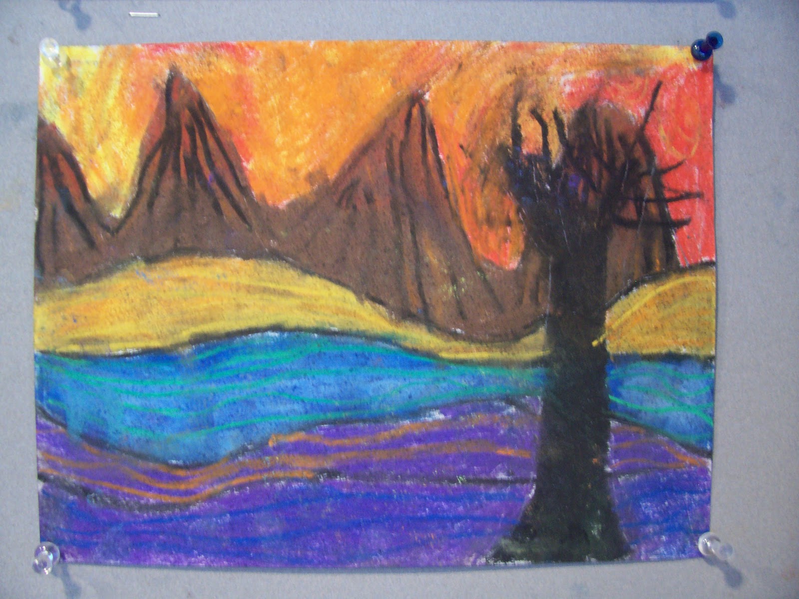 Irvington Community Middle School Art: Van Gogh: 6th Graders' Aerial ...