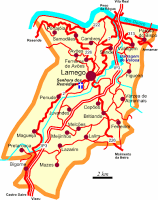 PENAJÓIA: MAPA DO CONCELHO DE LAMEGO