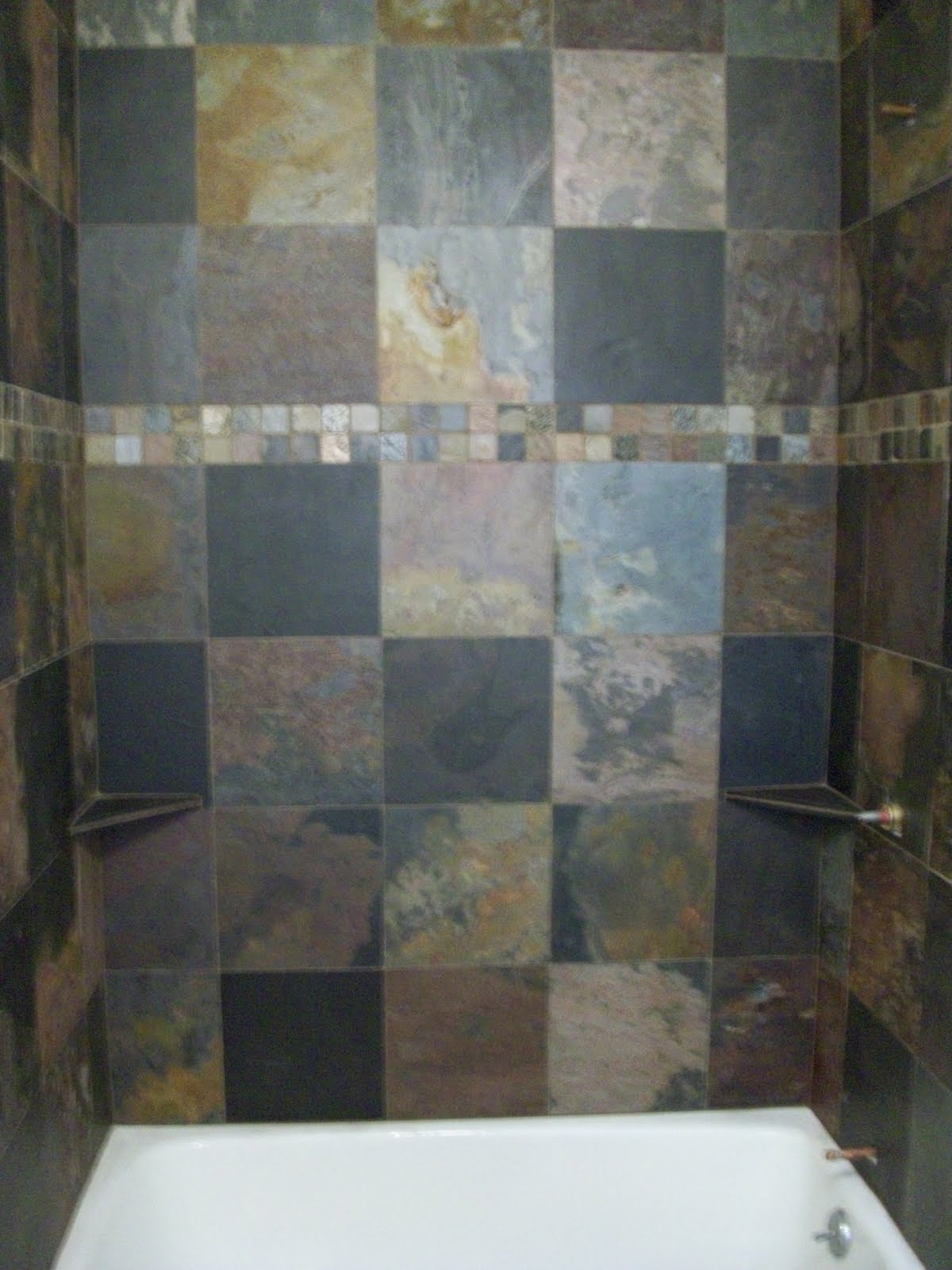 Golden Spiral Tile~: Shower Installations Continued...