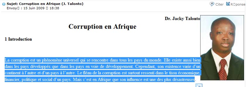 Docteur Kleib Le Blog La Corruption En Mauritanie Le Plagiat De