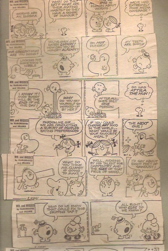 Mr Men Info: More Daily Mail ..Mr Men comic strip