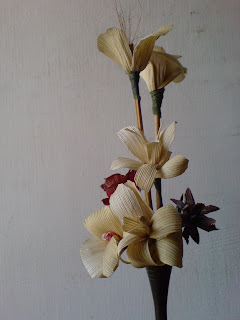 MY EXPERIMENTS WITH ART: CORN SHEATH FLOWERS: