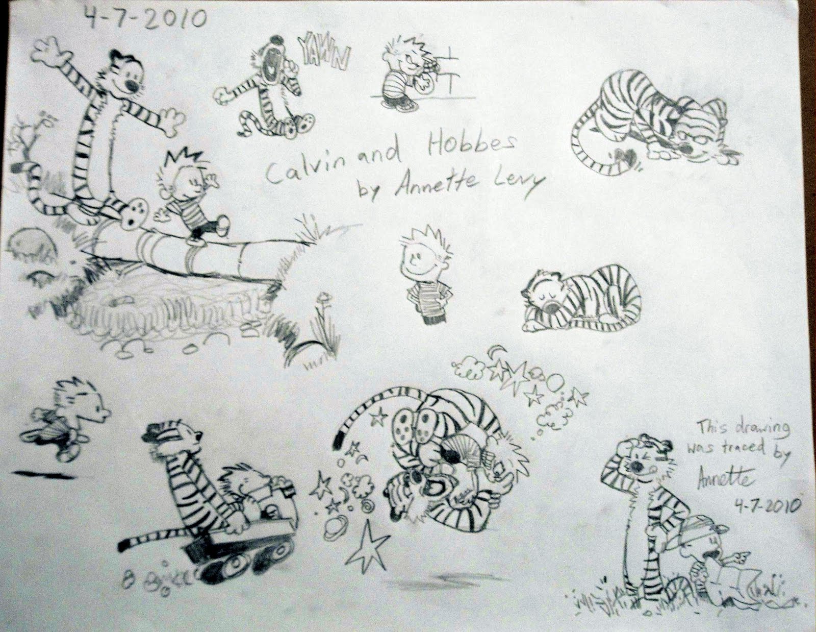 Annette's Art: Calvin & Hobbes Sketches