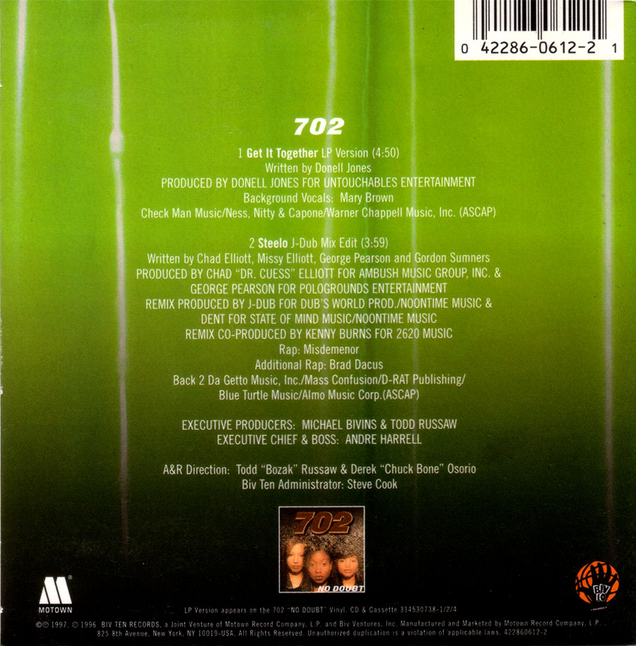 highest level of music: 702 - Get It Together-CDS-1996