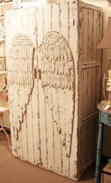 Feminine With Edge: Rustic Angel Wing Armoire