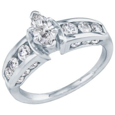 Helzberg Diamonds Signature Collection Monica, 18kt White Gold 1 1/4ct ...