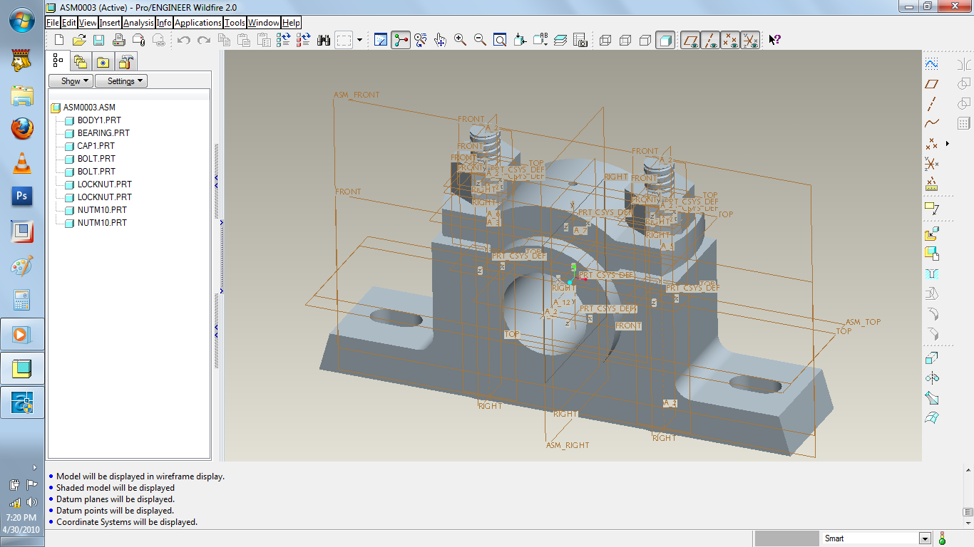 Srinivasa Ram: Pro ENGINEER Design:146 PLUMMER BLOCK ASSEMBLY
