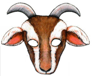 Anirudh's World: Craft time - Making a goat mask