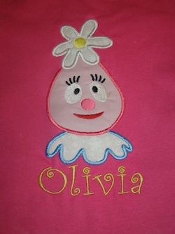 SAME Monogram: Lola's Foofa Yo Gabba Gabba Birthday shirt