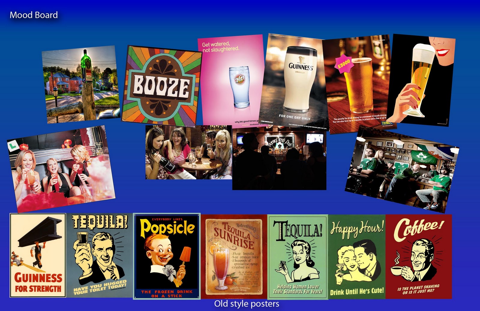 Drink Aware Project: Just a mood board on ideas for posters we might create