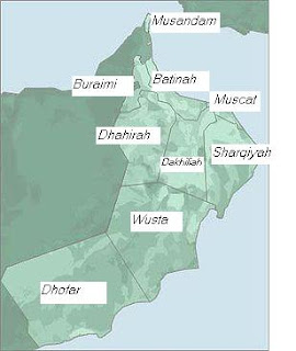 OMAN: Governorates and Region of Oman