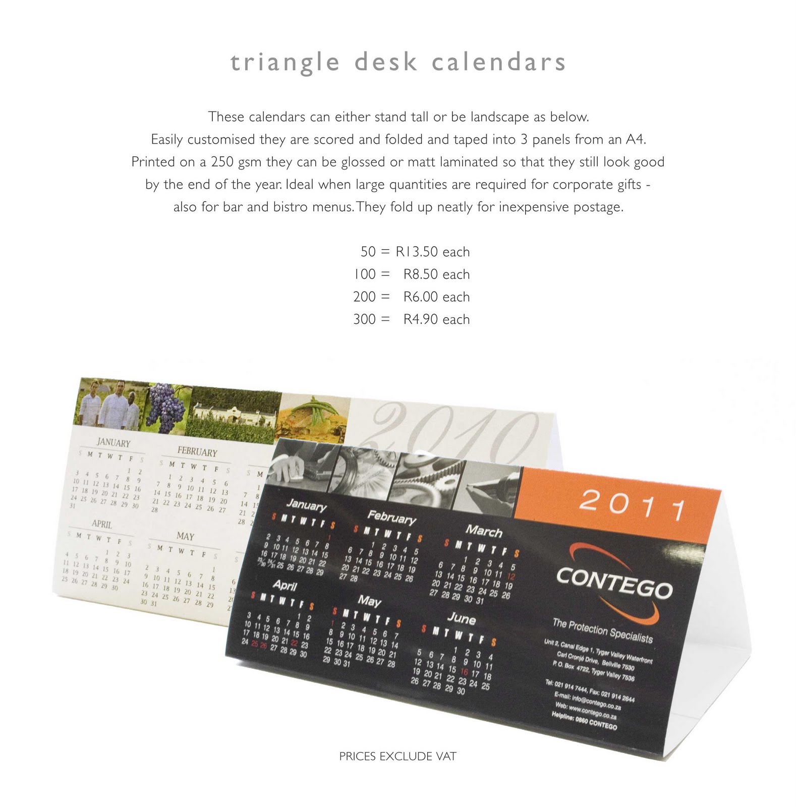PaperChefs: Triangle Desk Calendar