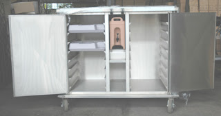 HOSPITAL INSULATED FOOD TRAYS: Stainless Steel Ward Trolleys for Sales