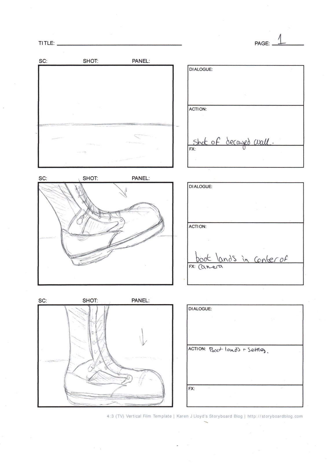 masters blog: rough template storyboard