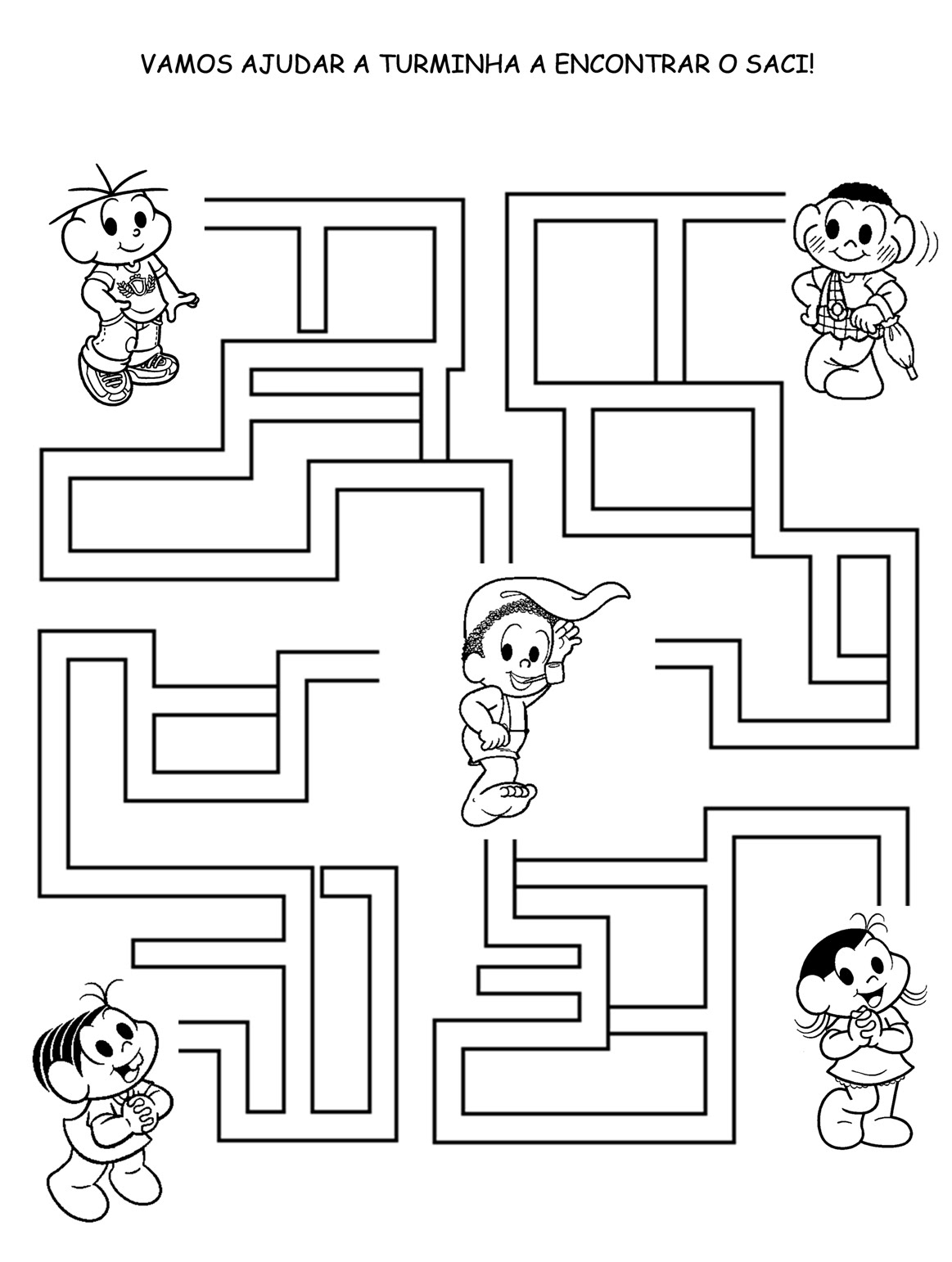 Alfabetizando com Mônica e Turma: Labirintos - Folclore