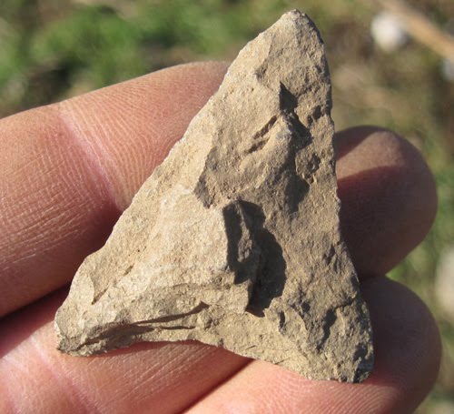 Rock Piles: Large stone "arrowhead" from southeastern MA