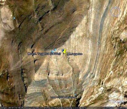 Old Maps, Expeditions and Explorations: THE PYRAMID OF MOUNT TAYGETUS