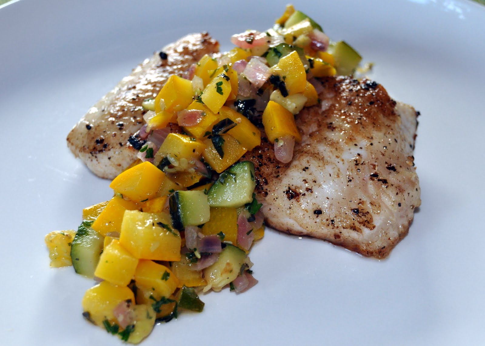 Five Spice: Pan-Fried Fish With Squash Salsa