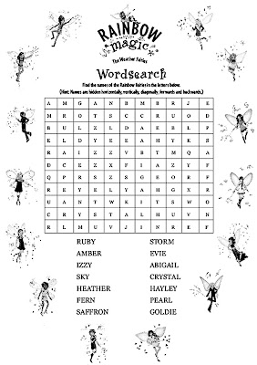 Interactive Magazine: FAIRY COLORING PAGES - WORD SEARCHES