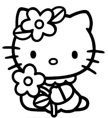 HELLO KITTY COLORING PAGES