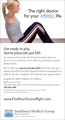 Getting to know the SMG brand.: Sports Physical Clinic Ads, Posters ...