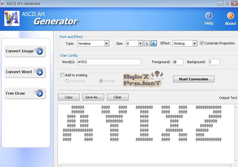 Ascii art generator