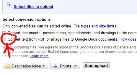 Google Docs OCR option | Good for text only documents | digwhiz