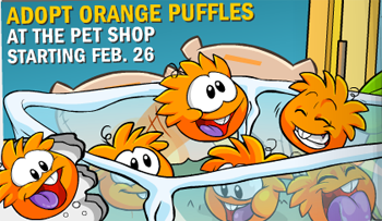Club Penguin Secret Agent: Orange Puffle Adoption!