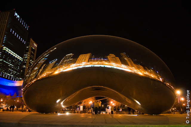 Cold night in Chicago – Millenium Park. » D2DPHOTOS