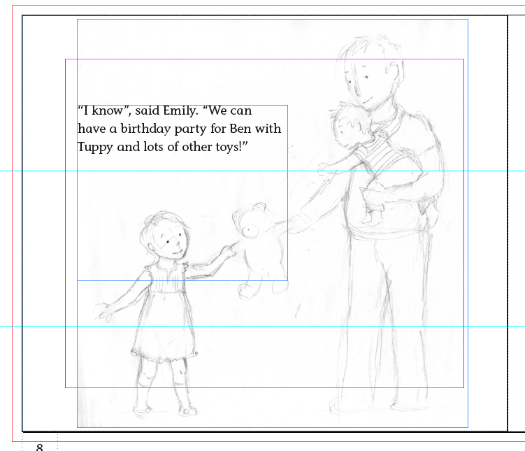 behind the pages: Full page sketches.