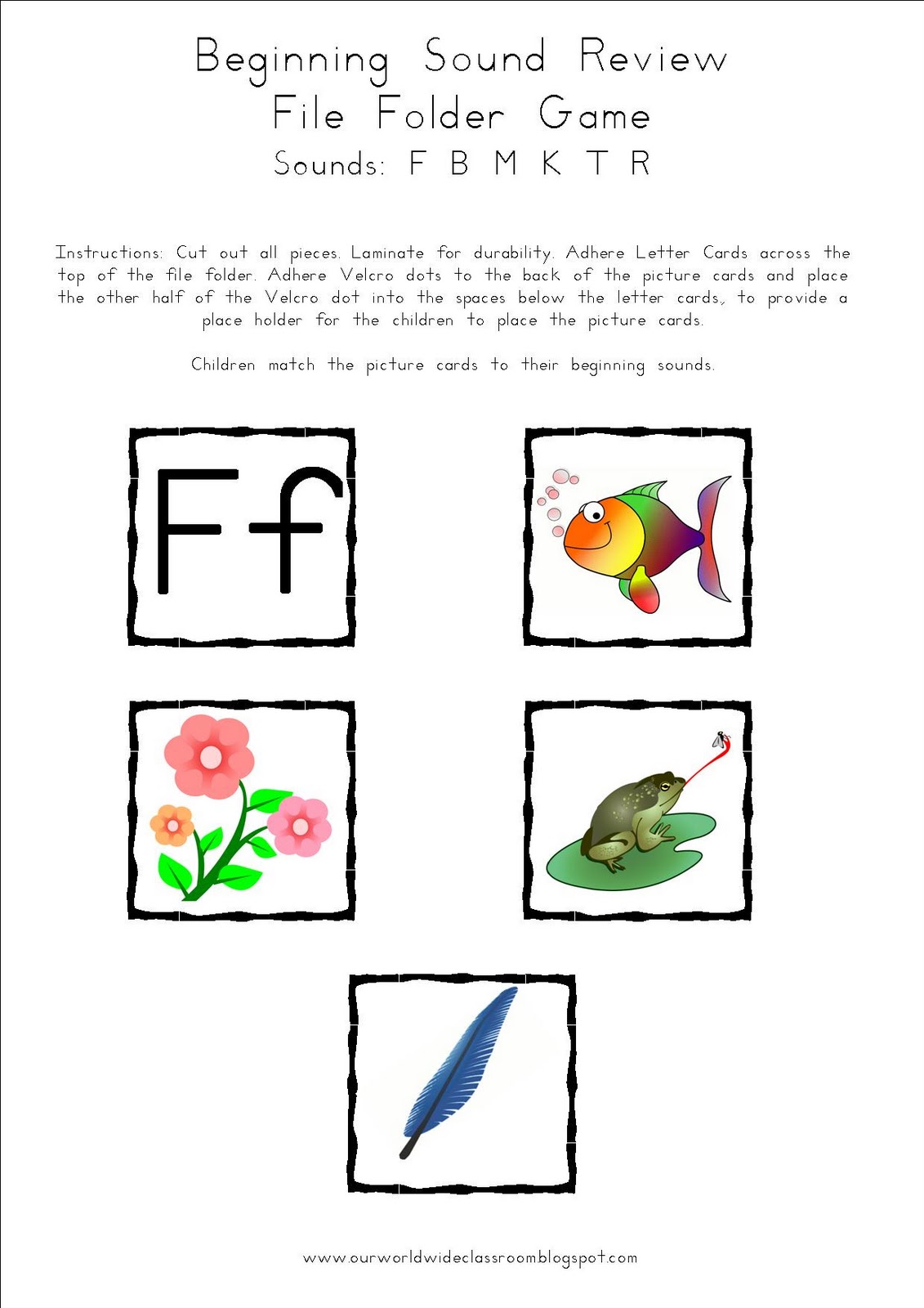Let's Learn Letters: Free Printables for Review Sounds F - B - M - K ...