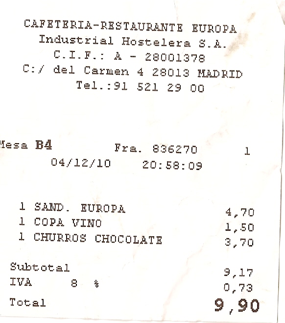 My trip to Madrid Spain