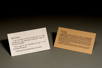 Adrian Piper: My Calling (Card); 1986