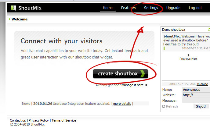 Tutorial: Como ter uma shoutbox no meu bloguim? ~ Eclypsia ArtDesign