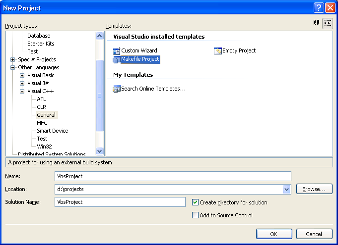 Blogs By Kresten: VBScript Projects in Visual Studio