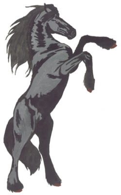 Mes amis les chevaux: dessin-frison-cabre