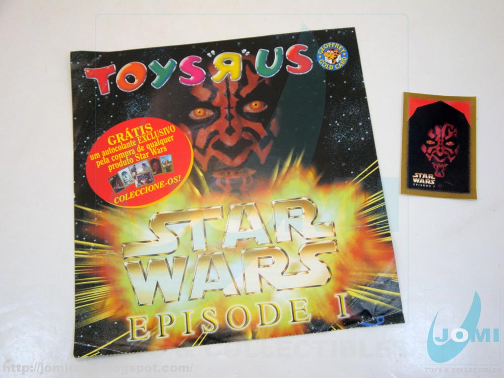JoMi toys: Star Wars Episode I TRU giveaway sticker