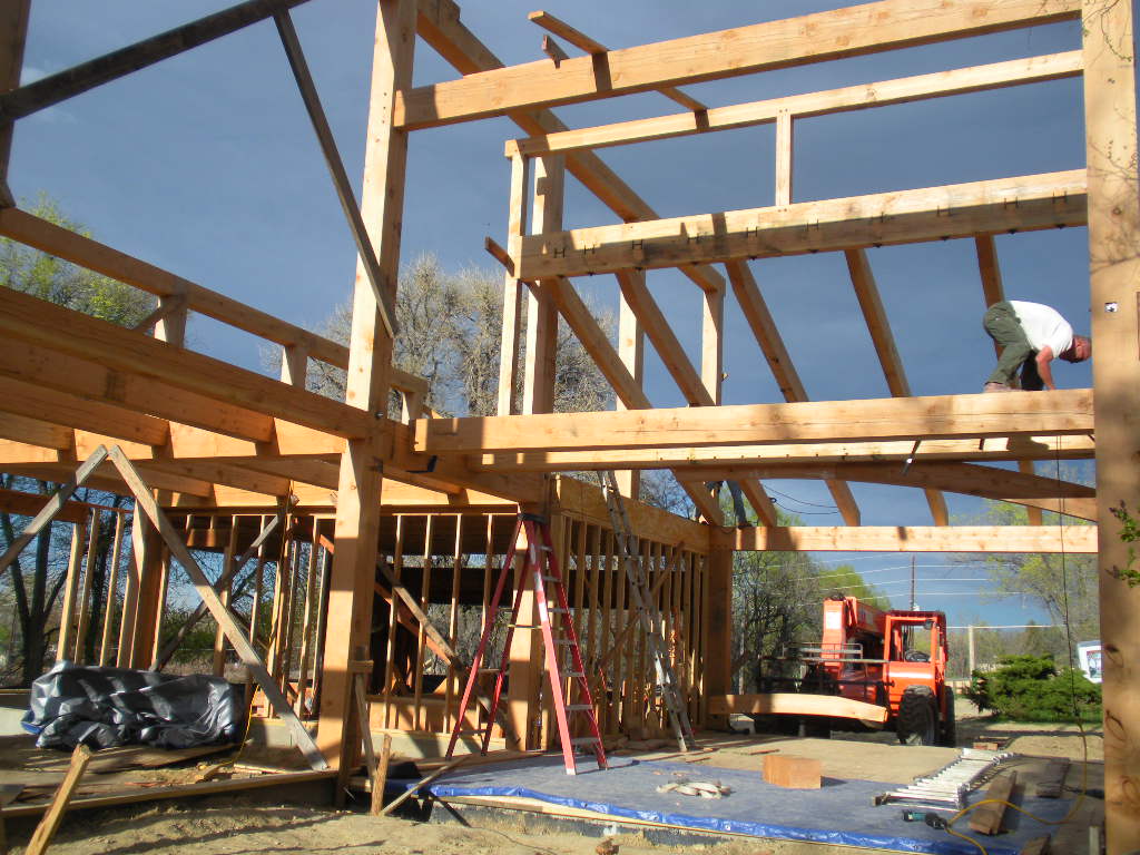 The Remodel in Boulder: Finalized the house frame...a solid raising