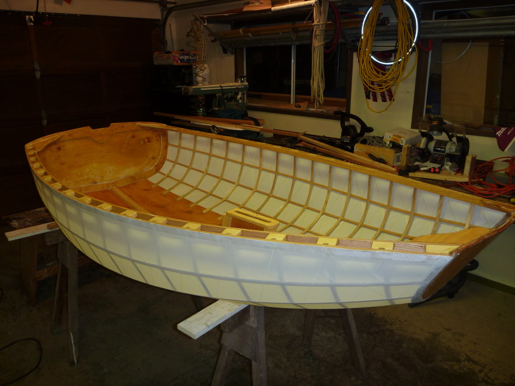 Mostly About Boats : The "BALCK FLY" Dinghy 4: Dacron Skin Install