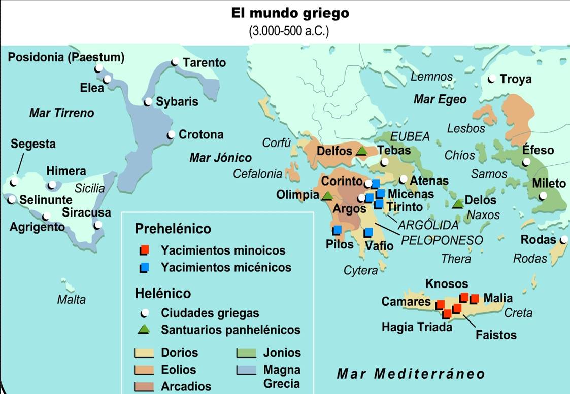 Mapa - Las Invasiones del Pueblo de los Dorios [The Dorians People ...