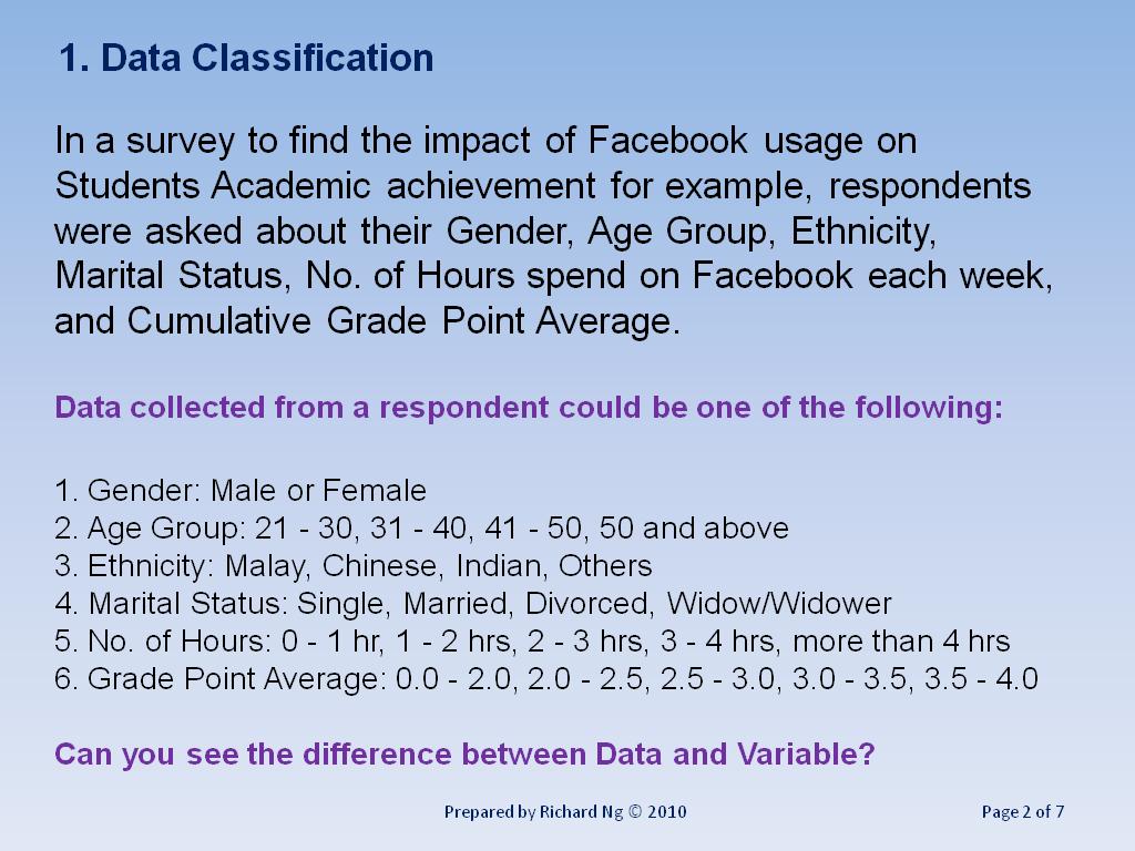 Window to Statistics for Beginners: Topic 1 - Types of Data