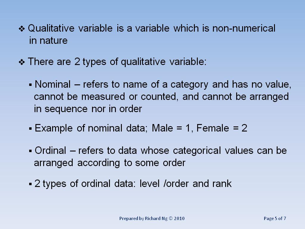 Window to Statistics for Beginners: Topic 1 - Types of Data
