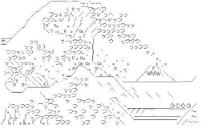 Japanese Ascii Art.image: Katsushika Hokusai
