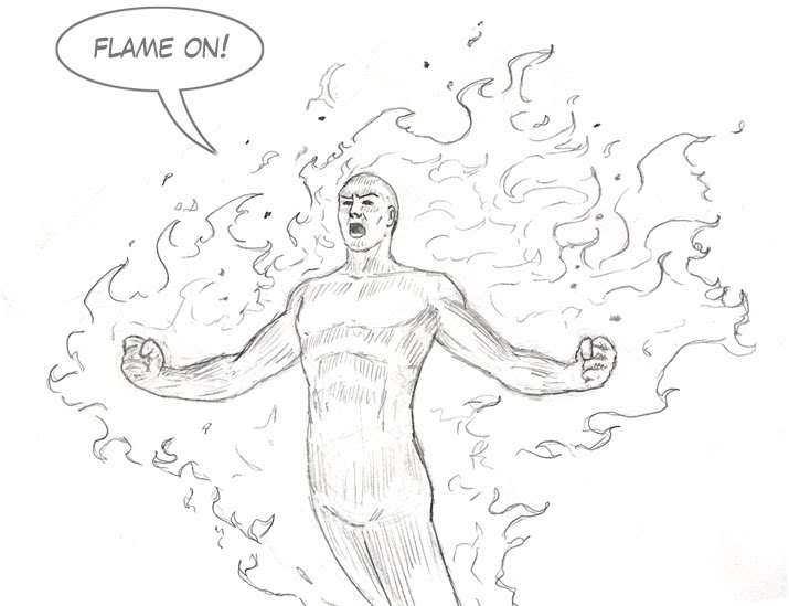 Human Torch Standing Coloring Pages Coloring Pages