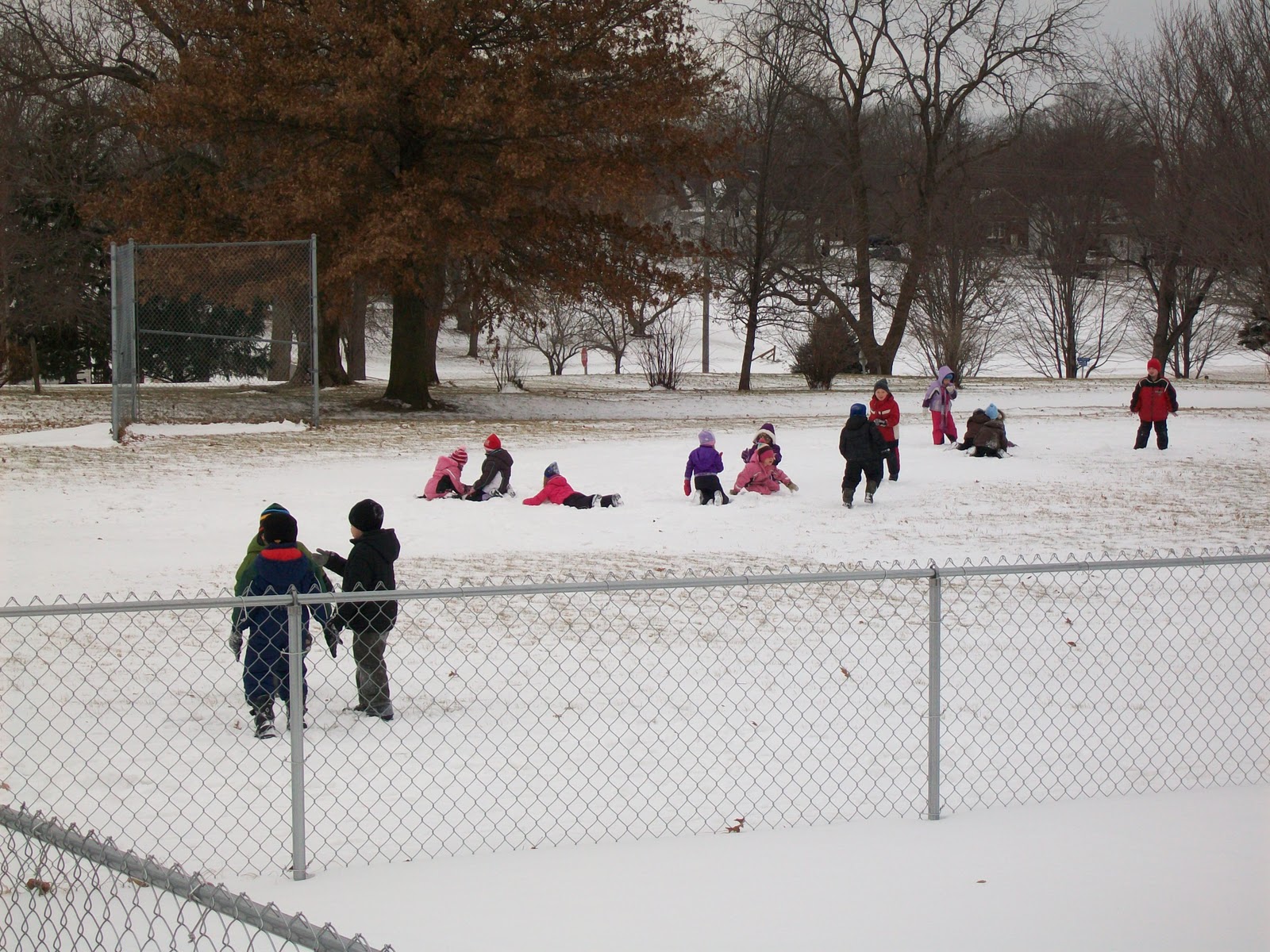 First Grade Rock Stars: First Snow Recess of the Season!