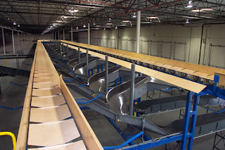 Material Handling Equipment: tilt tray & tilt slat conveyors