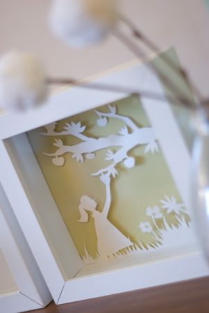 Little Design Cafe: DIY Papercut in a Frame.