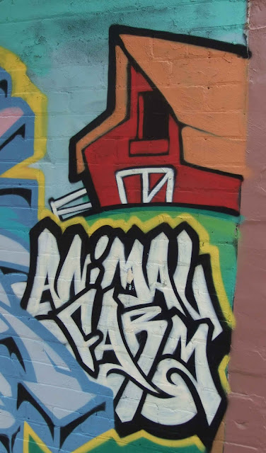 Street Art or Graffiti?: Animal Farm, etc; Enmore.
